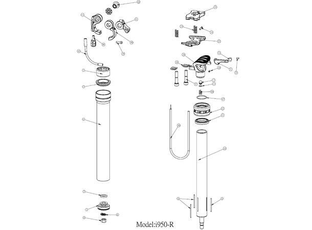 KS i950-R/i900-R/i7-R Vaiertønne m/skrue, Pos. 32-33 - Deler